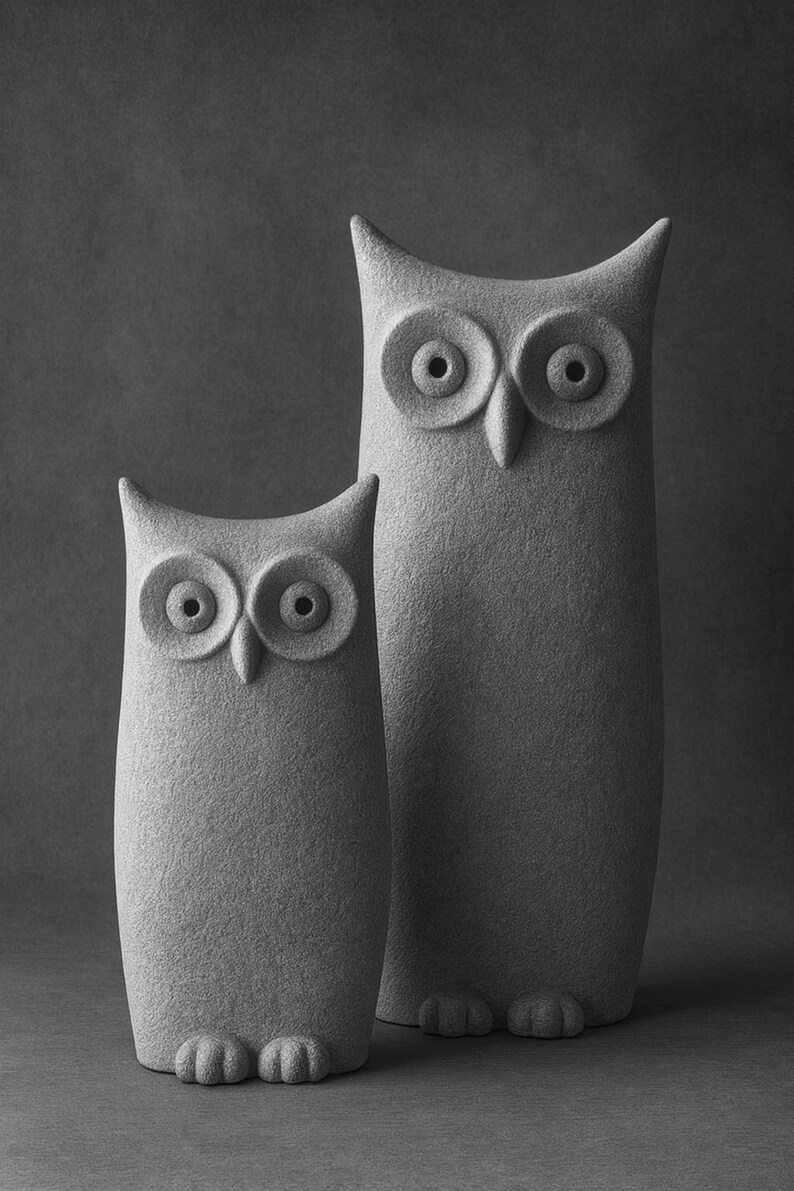 Owl Sculpture Set – 2 STL Files – Modern Decor Design – 3D Printable - Etsy