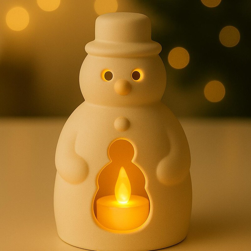 Snowman Candle - Etsy