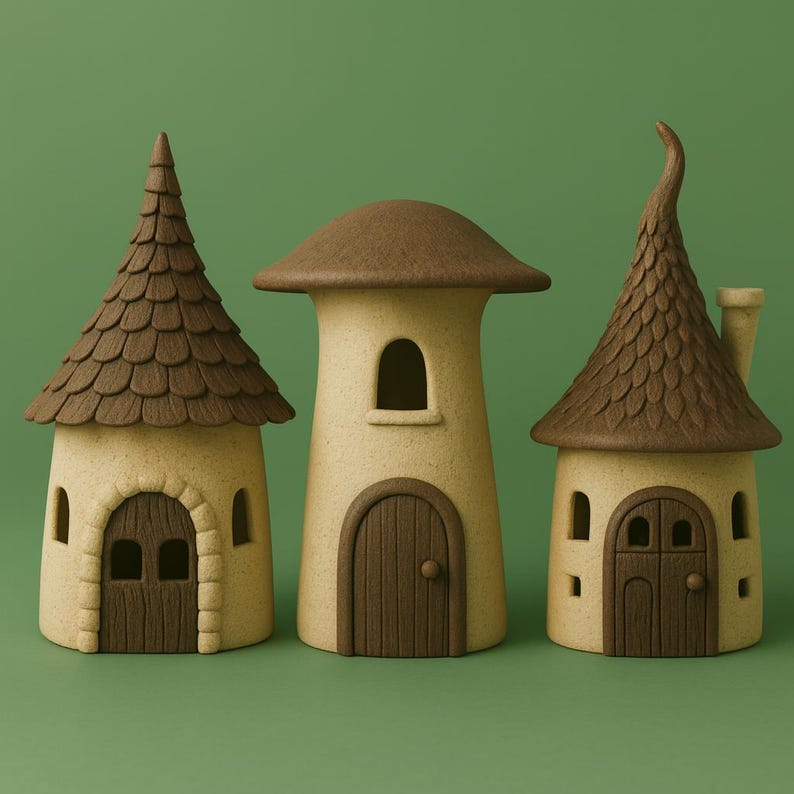 3 Fairy House Set – 3D Printable STL Models for Led/tealight Use (3 ...