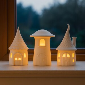 3 Fairy House Set – 3D Printable STL Models for Led/tealight Use (3 ...