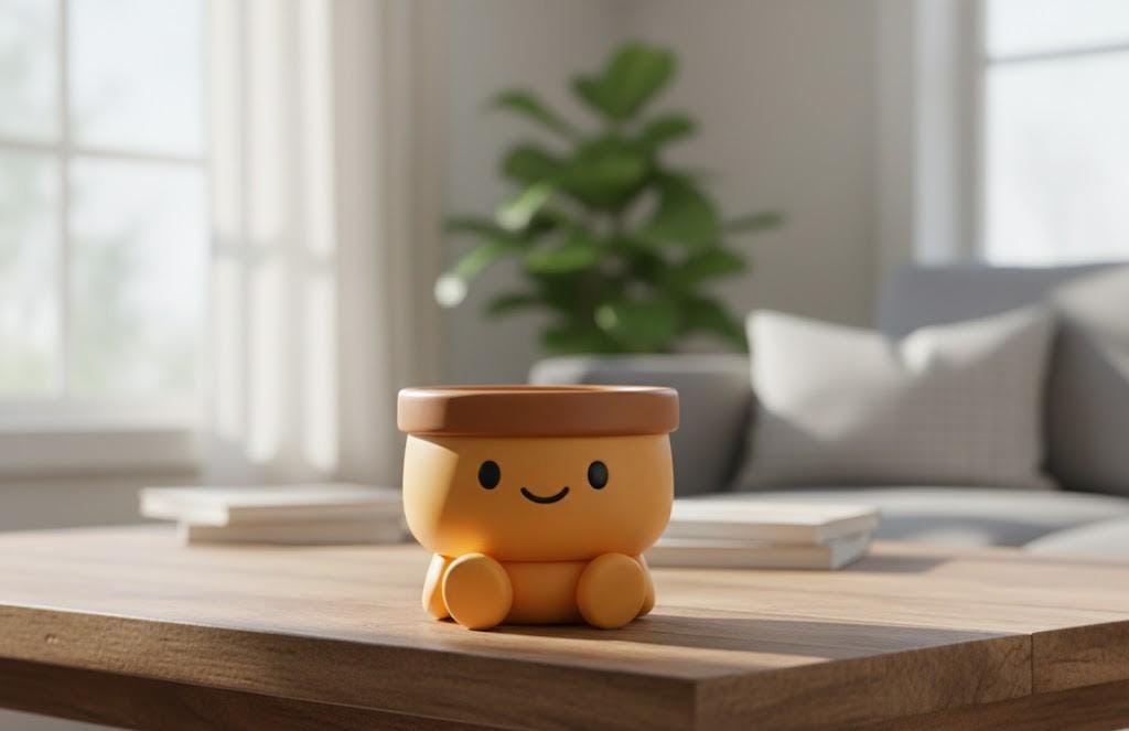 Chibi Planter Pot STL | Kawaii Succulent Pot | 3D Printer File | Desk ...