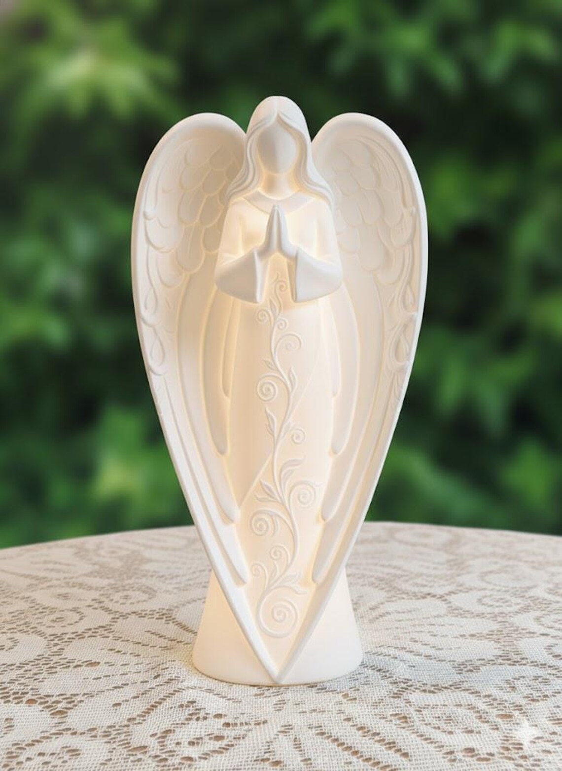 Light up Angel Statue STL File | 3D Print Model, Christmas Mantel Decor ...