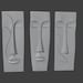 3 File Minimalist Face Wall Art Set | Modern Abstract Wall Sculpture ...