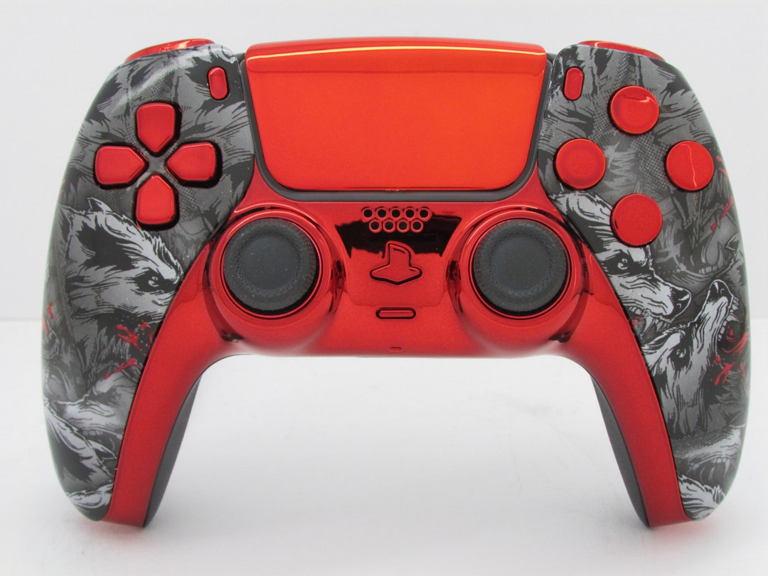 Ps5 Customised Dualsense Wolves Chrome Controller - Etsy