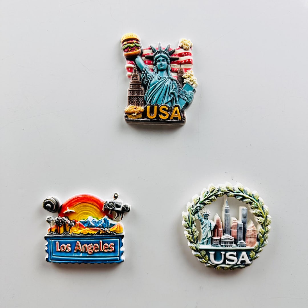 USA Landmark Souvenir Magnet Collection: 3D Fridge Decor - Etsy