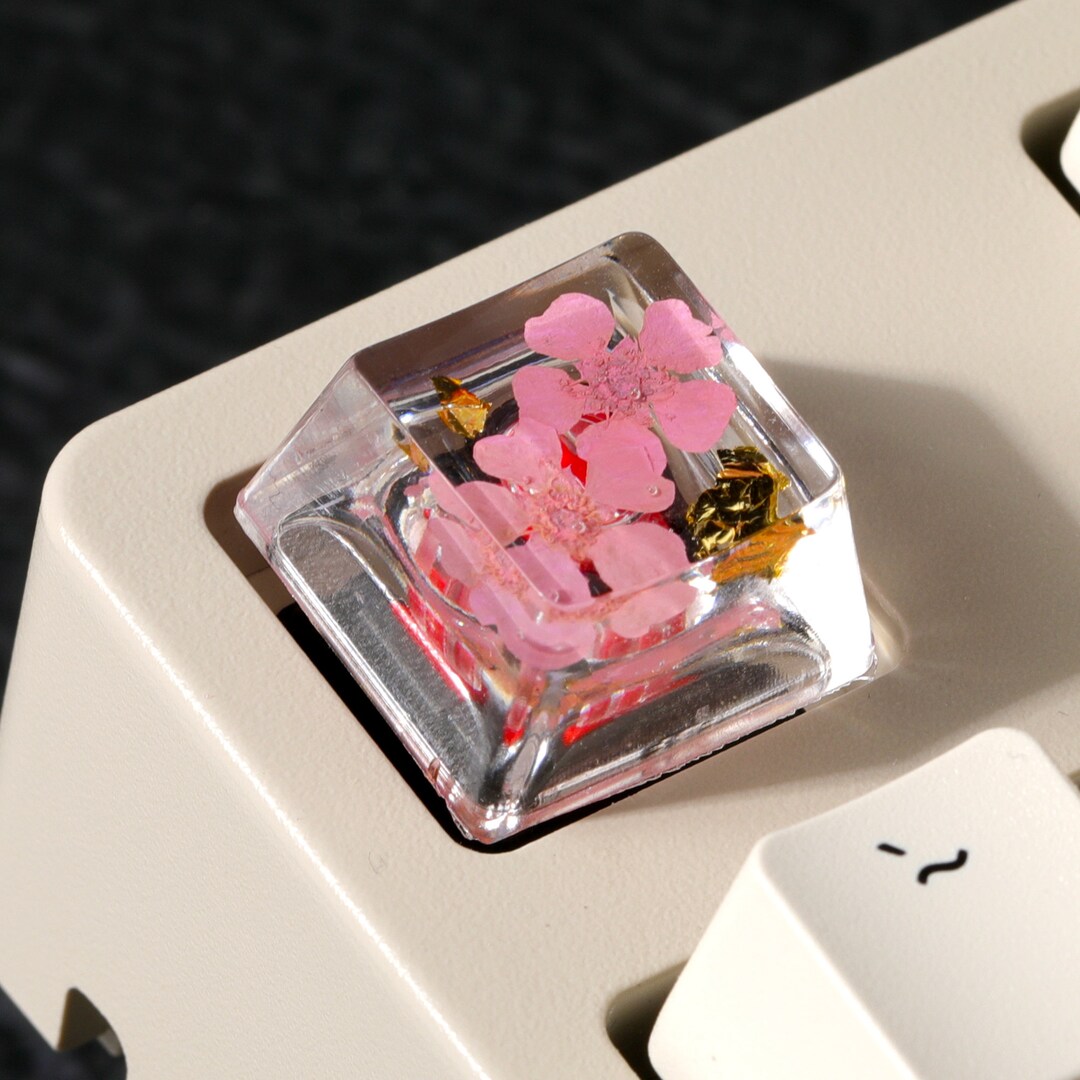 Splined Keycaps, Plant Keycap, Resin Flower Keycap, Natural Resin ...