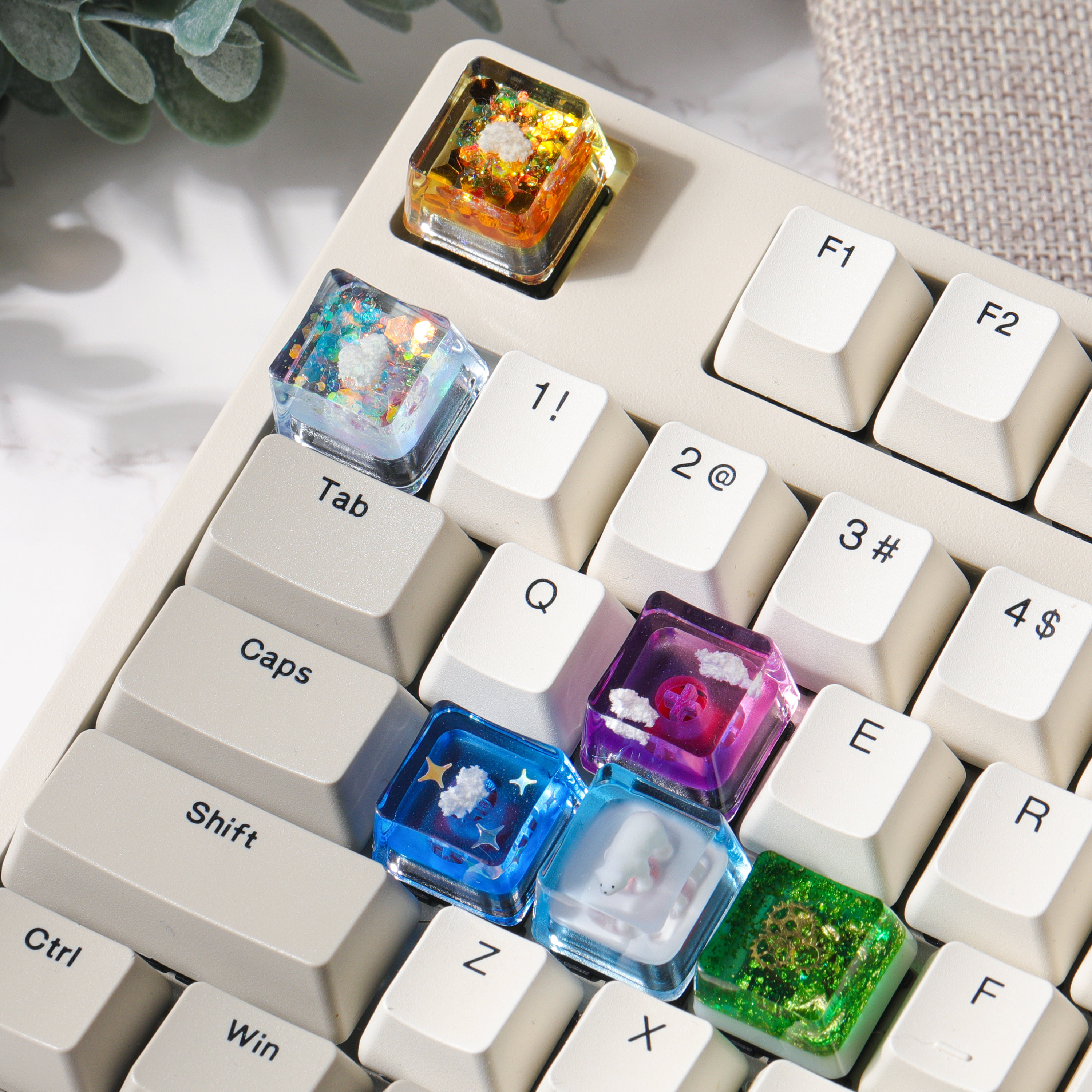 Starry Sky Keycaps, Resin Keycap, 1u Keycap, Night Sky Aesthetic for ...