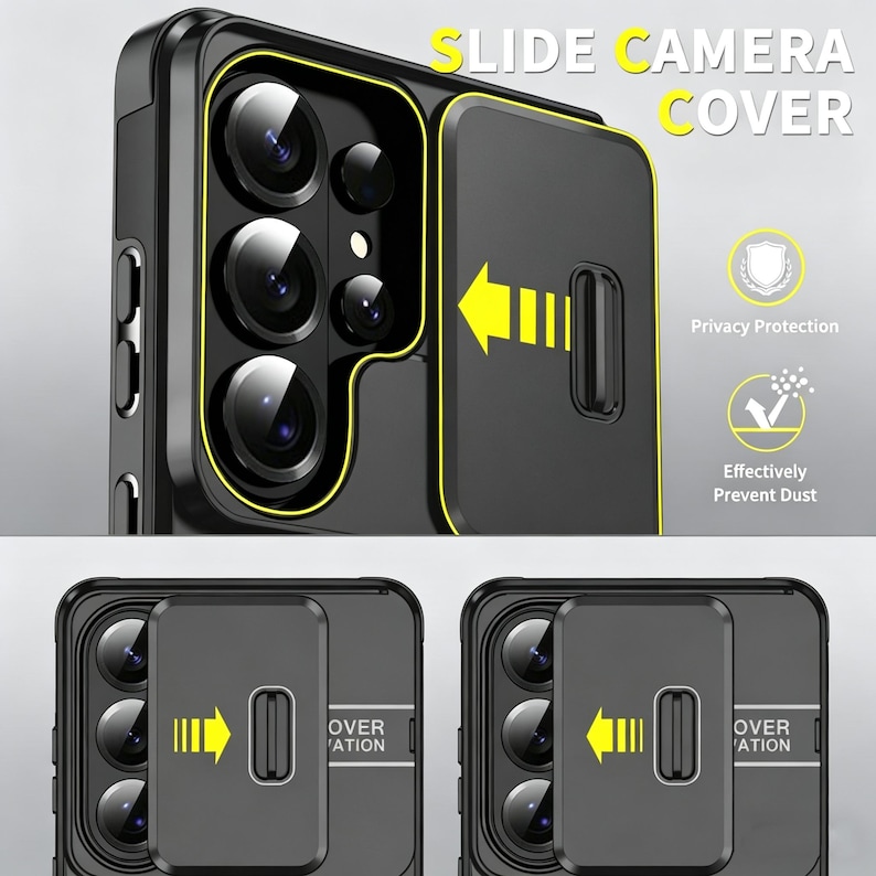 Personalized Samsung Galaxy Case With Camera Cover, Custom Engraved ...