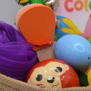 Colour Themed Treasure Basket Treasure Basket-small Baby Basket, Baby ...