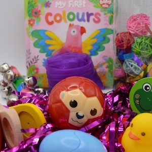 Colour Themed Treasure Basket Treasure Basket-small Baby Basket, Baby ...