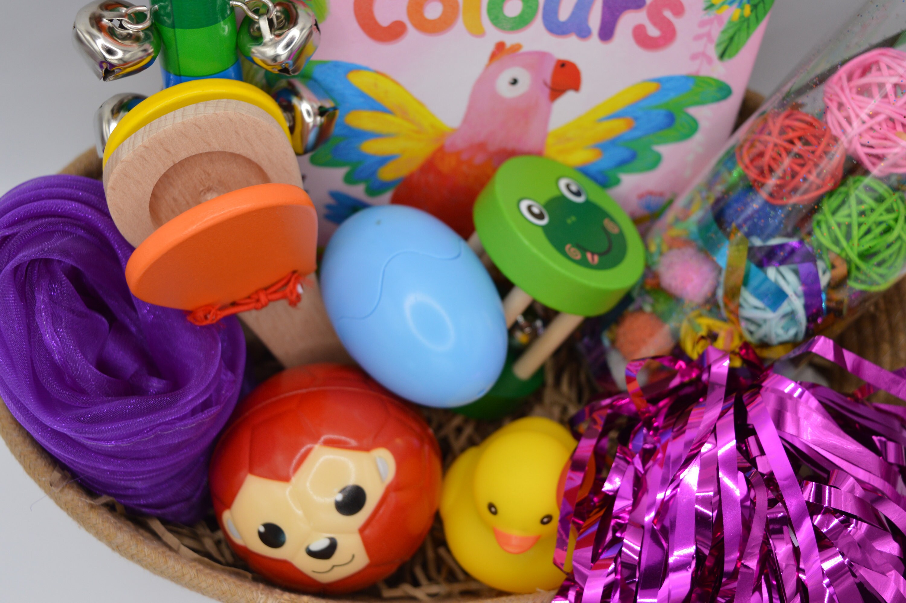 Colour Themed Treasure Basket Treasure Basket-small Baby Basket, Baby ...