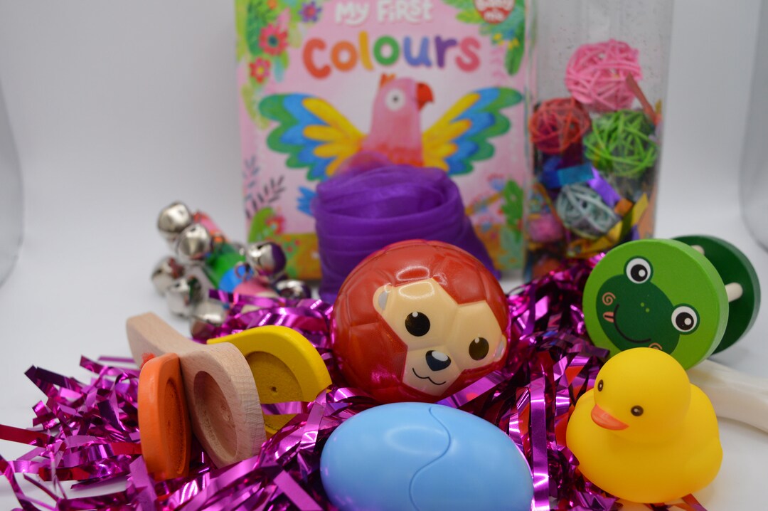 Colour Themed Treasure Basket Treasure Basket-small Baby Basket, Baby ...