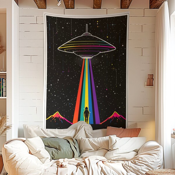 Ufo Tapestry - Etsy