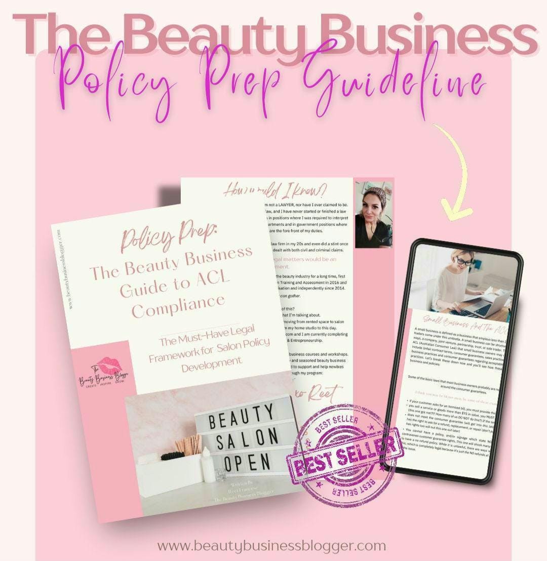 Policy Prep: the Beauty Business Guide to ACL Compliance, Policies for ...