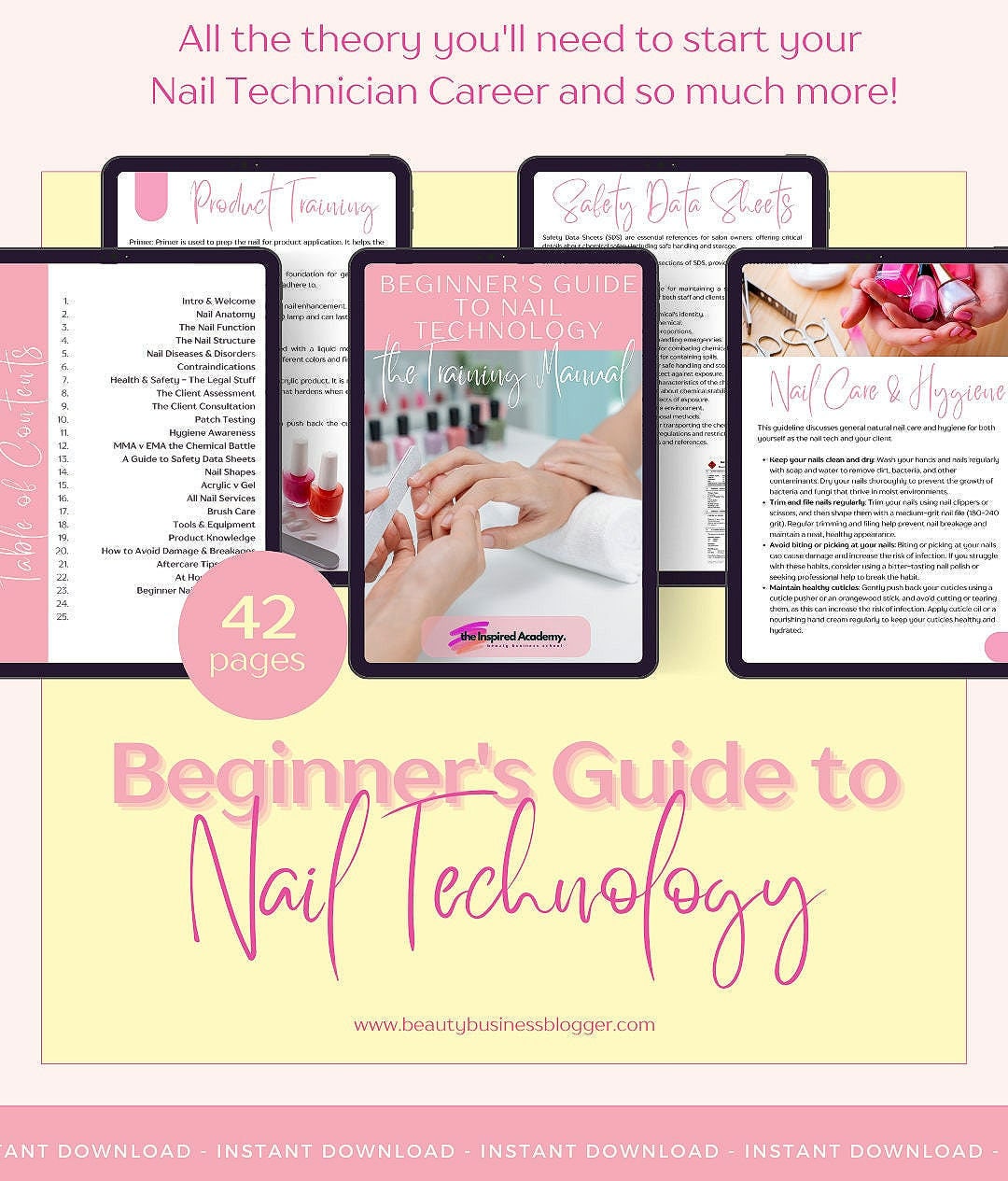 Beginner Nail Tech Training Guide, Nail Technician Training Manual ...