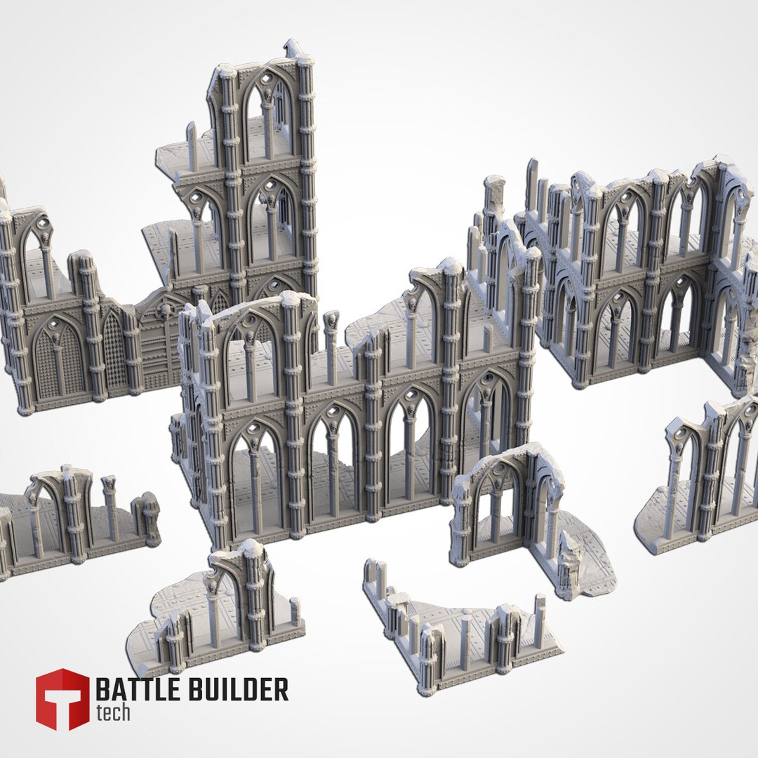 Tabletop Wargaming Terrain - Cathedral Ruins - Etsy