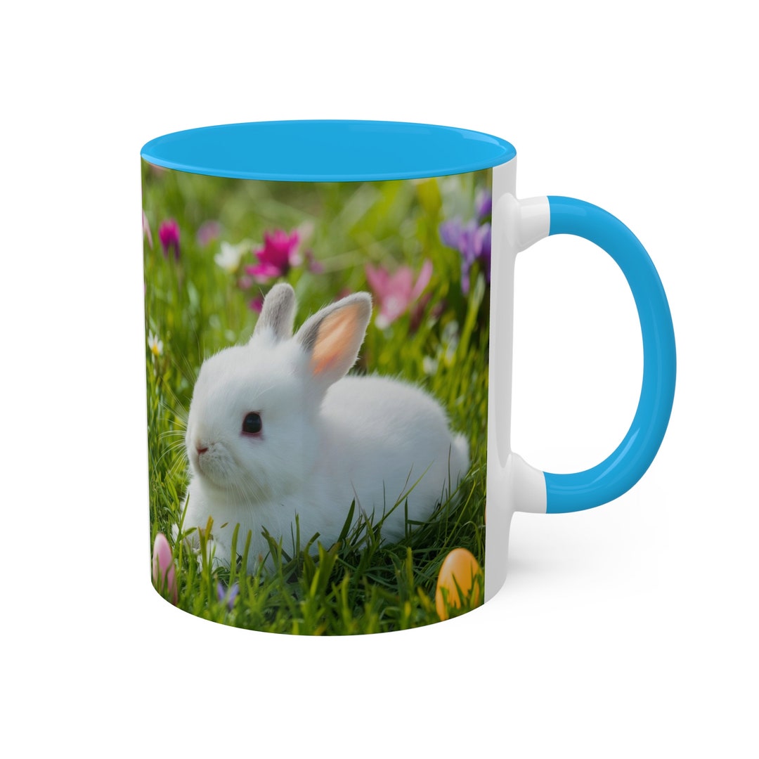 Rabbit and Eggs 2. ORCA Coating. 12 Colors. Colorful Mugs, 11oz - Etsy