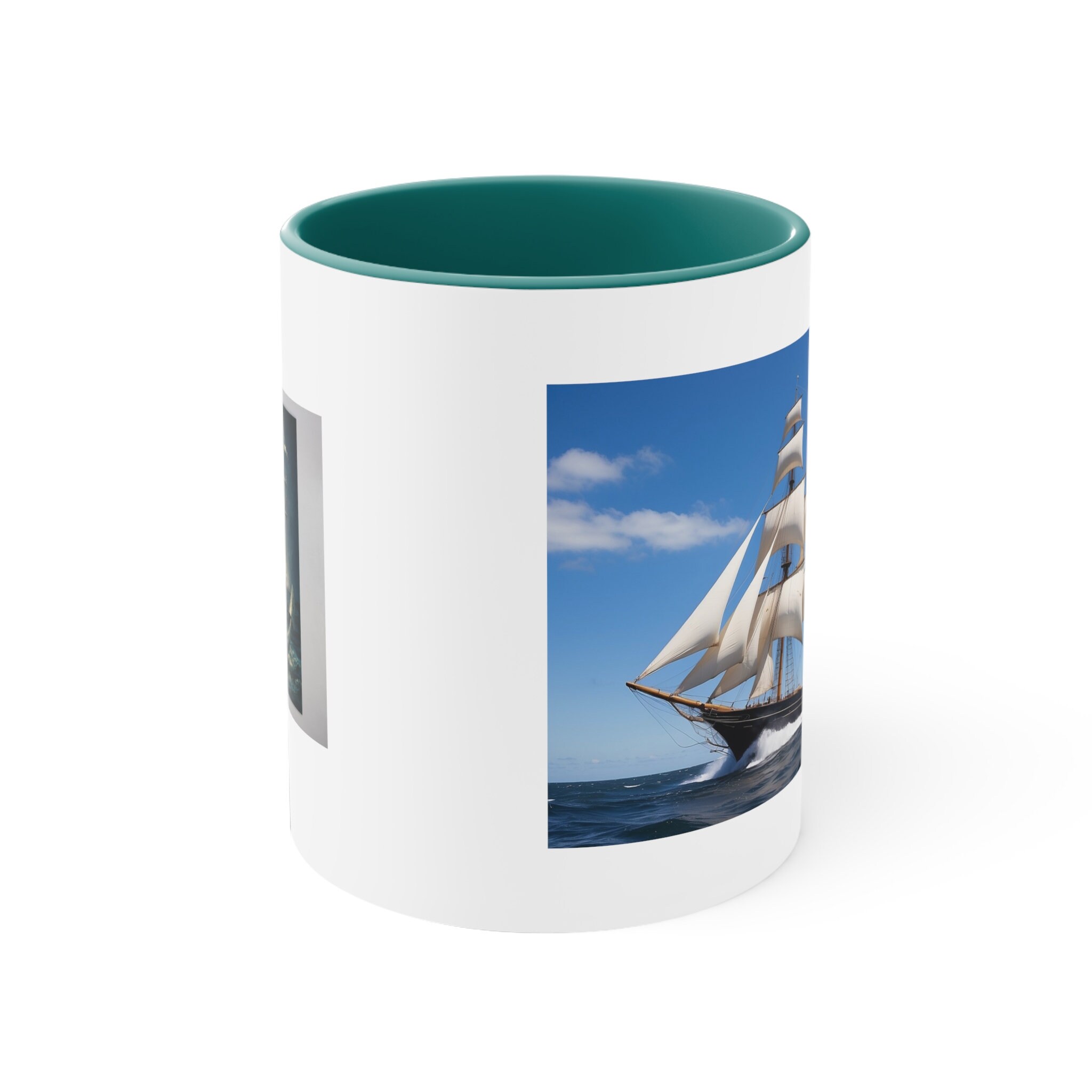 3 Masted Schooner and Anchor. Ceramic Mug, 11oz - Etsy