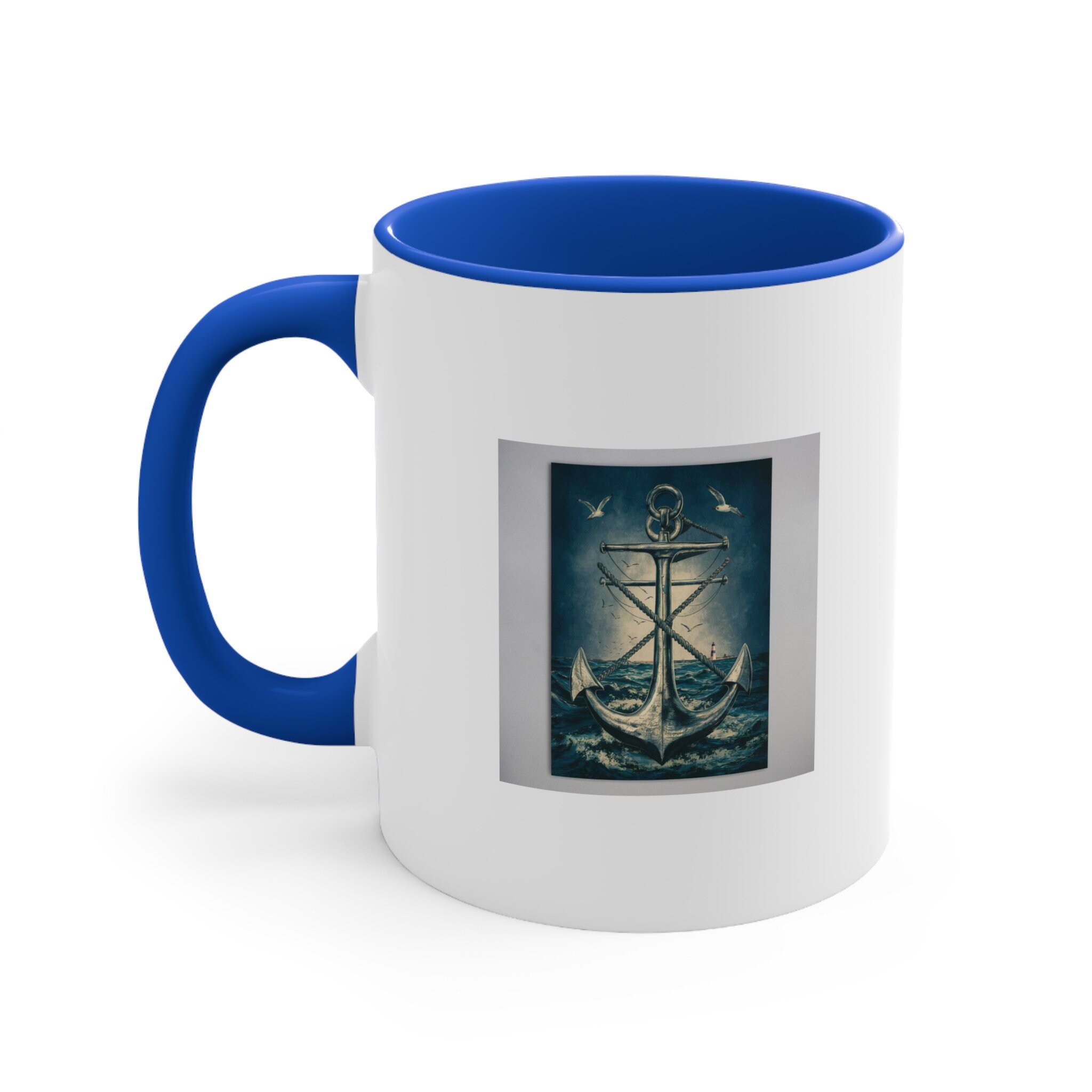 3 Masted Schooner and Anchor. Ceramic Mug, 11oz - Etsy