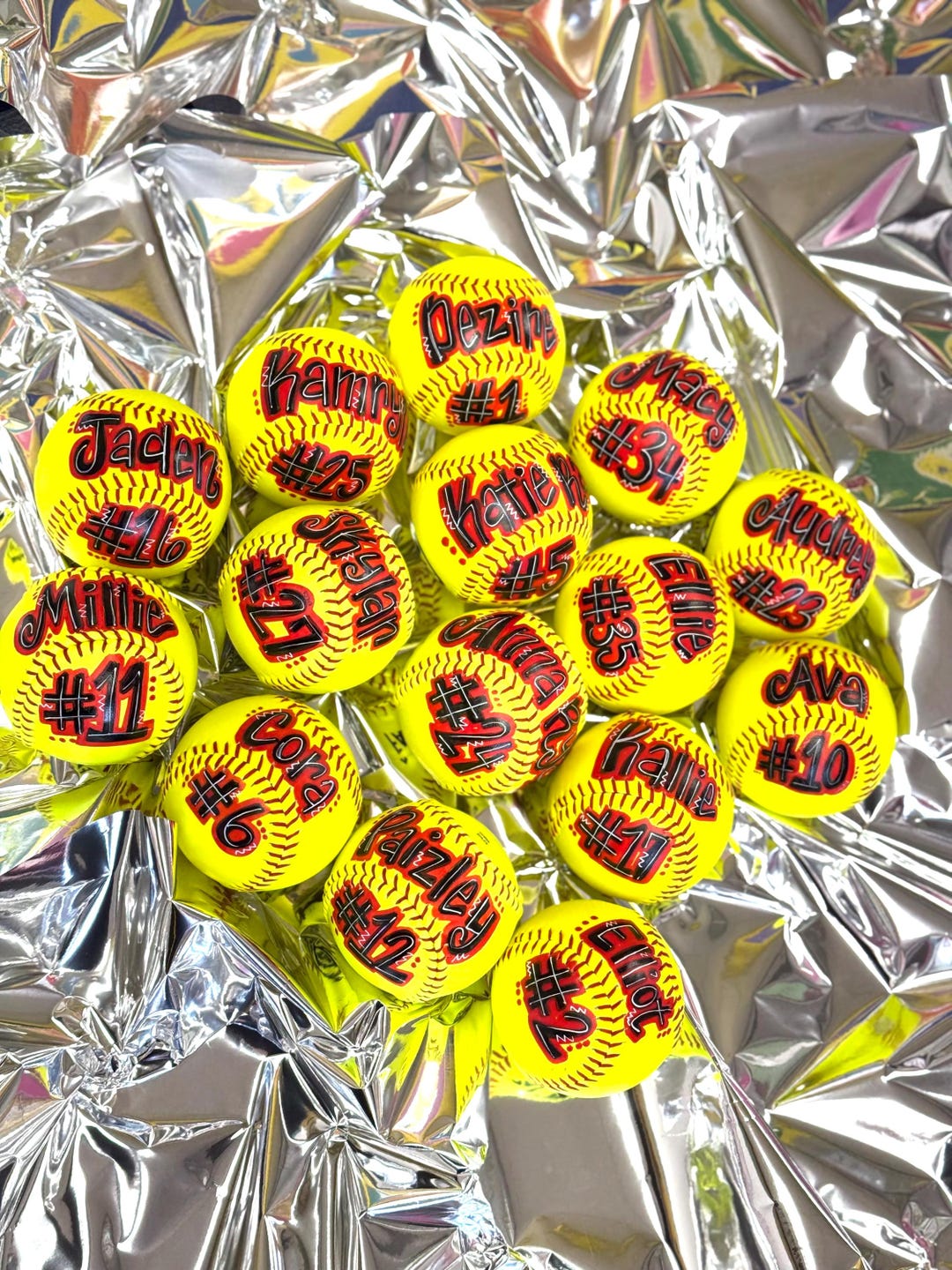 Customized Softballs - Etsy