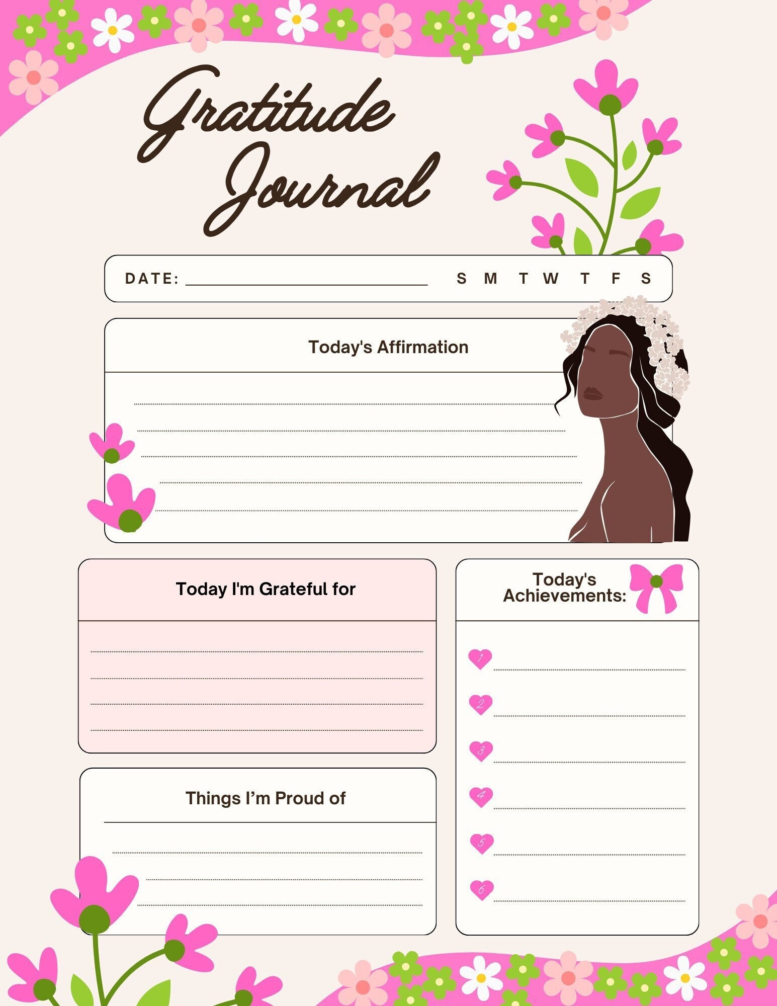 Gratitude Journal and Daily Reflection - Etsy