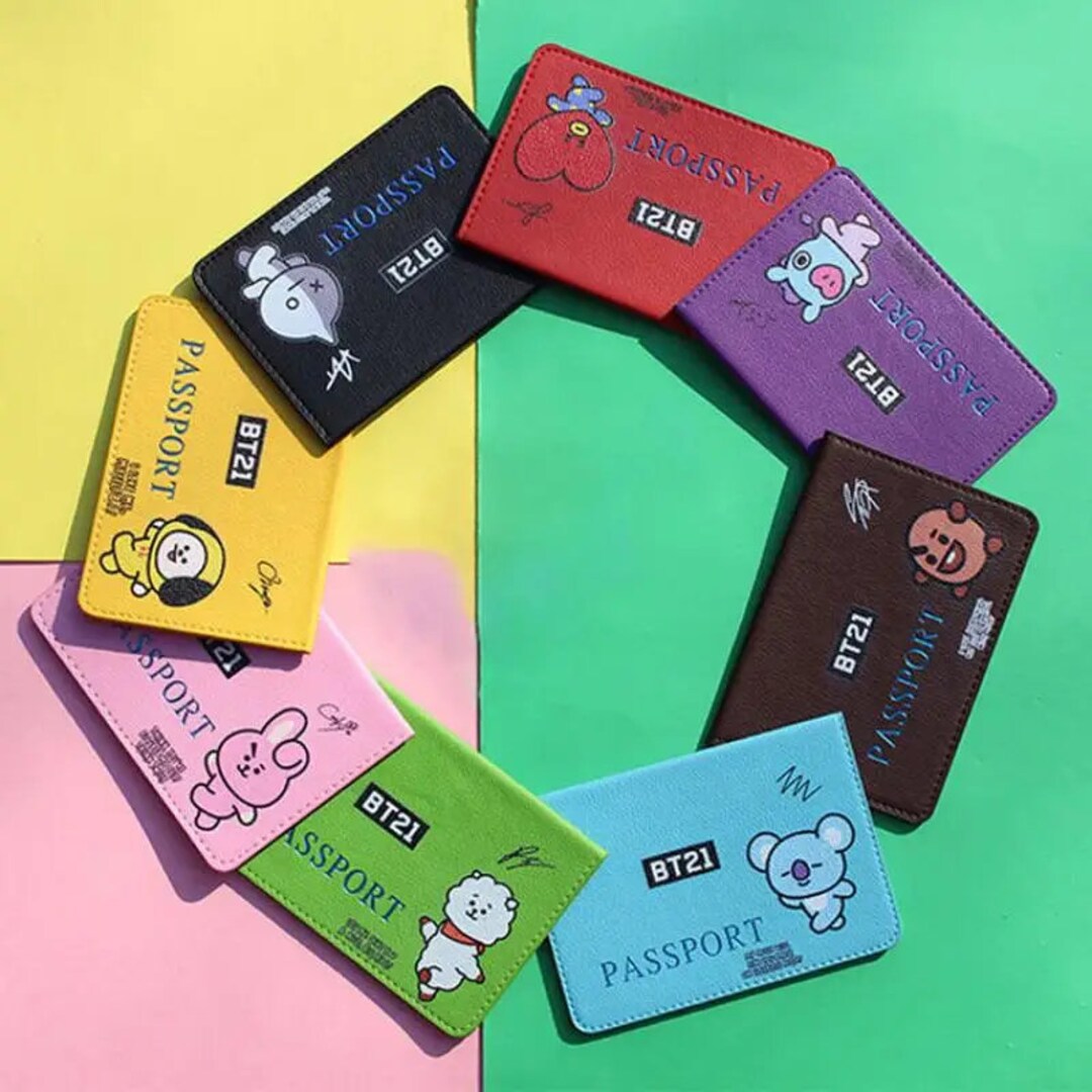 BTS BT21 Passport Cover ,BTS Army Passport Cover ,kpop Passport Cover ...