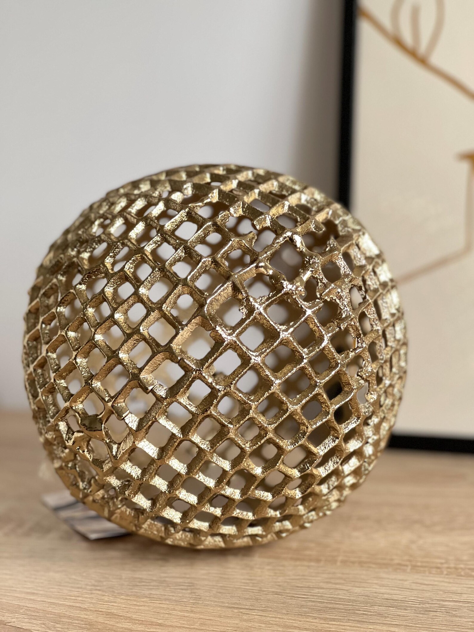Ball Statue - Metal Ball - Decorative Figure Gold - Sculpture Table ...