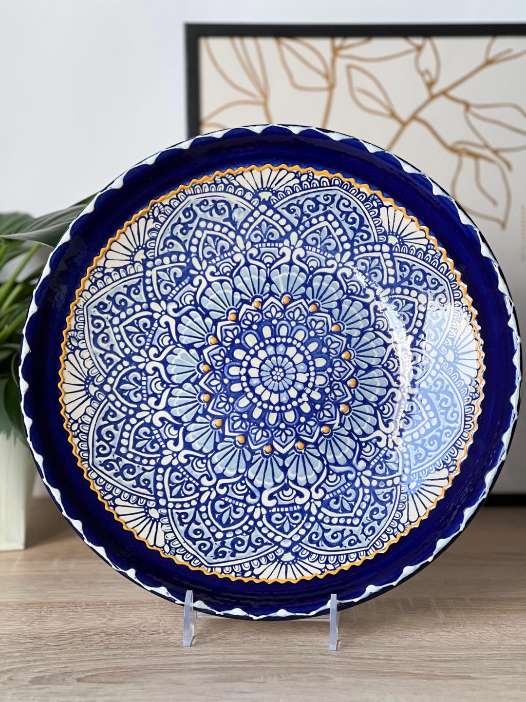 Bowl - Salad Bowl in Mediterranean Design - Ceramic Bowl - Fruit Bowl ...