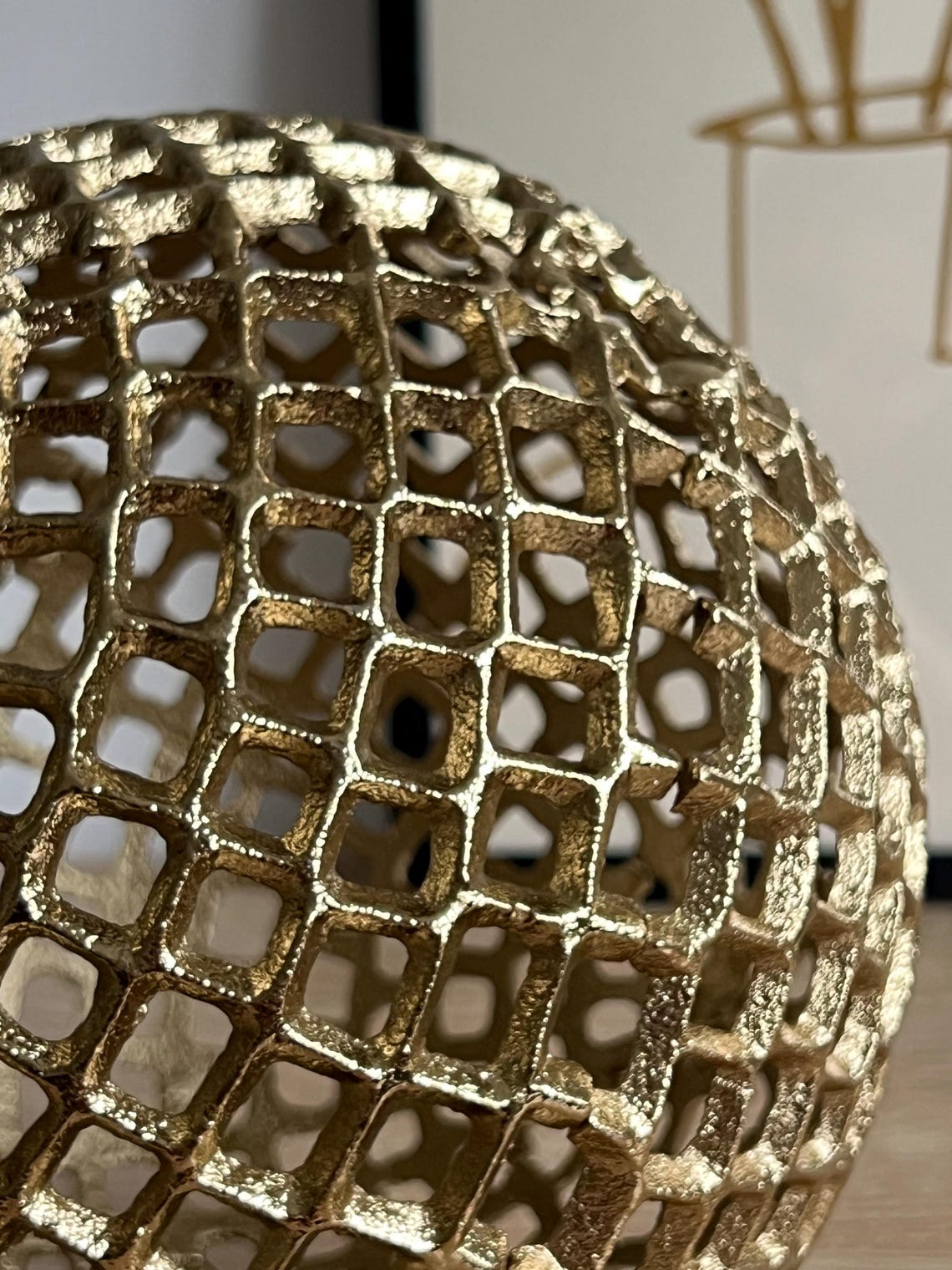 Ball Statue - Metal Ball - Decorative Figure Gold - Sculpture Table ...