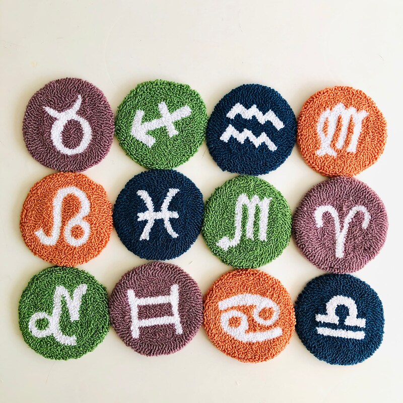 Zodiac Coaster - Etsy