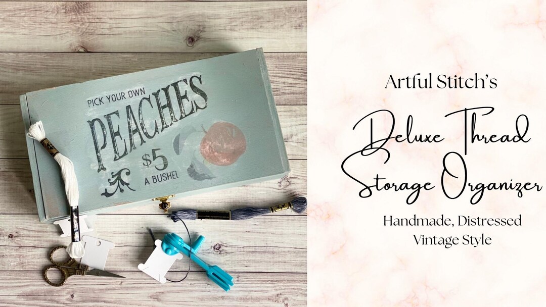 Handmade Deluxe Thread Organizer and Sewing Storage Box, Vintage ...