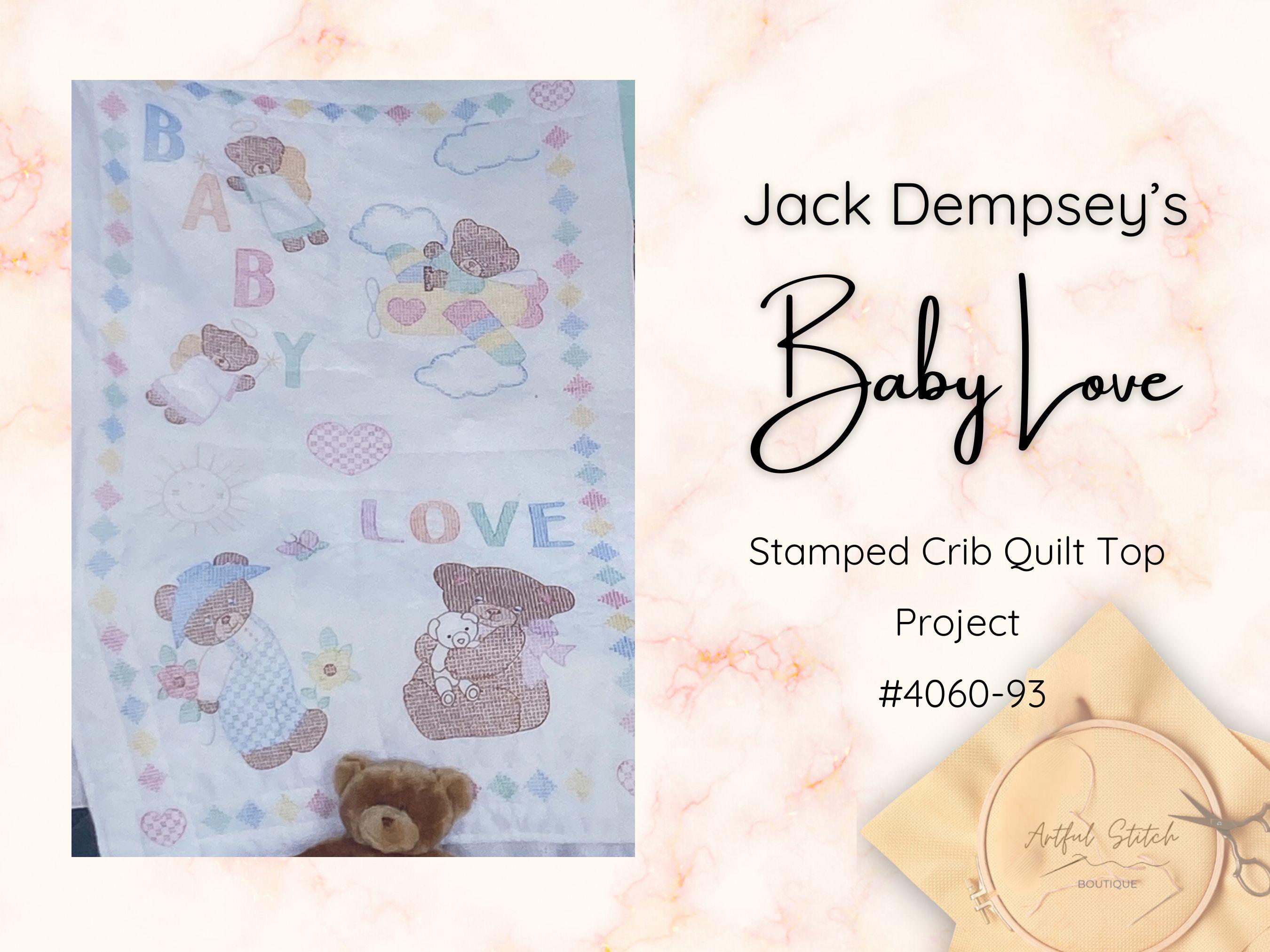 Baby Love, Stamped for Cross Stitch and Embroidery Crib Quilt Top From ...