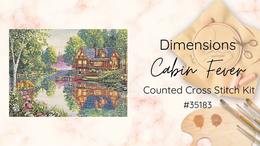 Dimensions Gold Collection Cabin Fever Counted Cross Stitch Kit 35183 ...