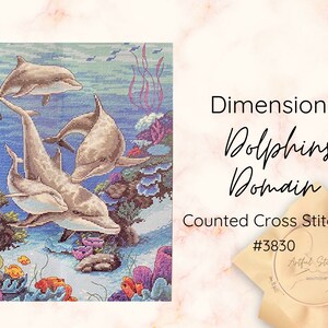 The Dolphin’s Domain, Dimensions Vintage Counted Cross Stitch Kit by ...