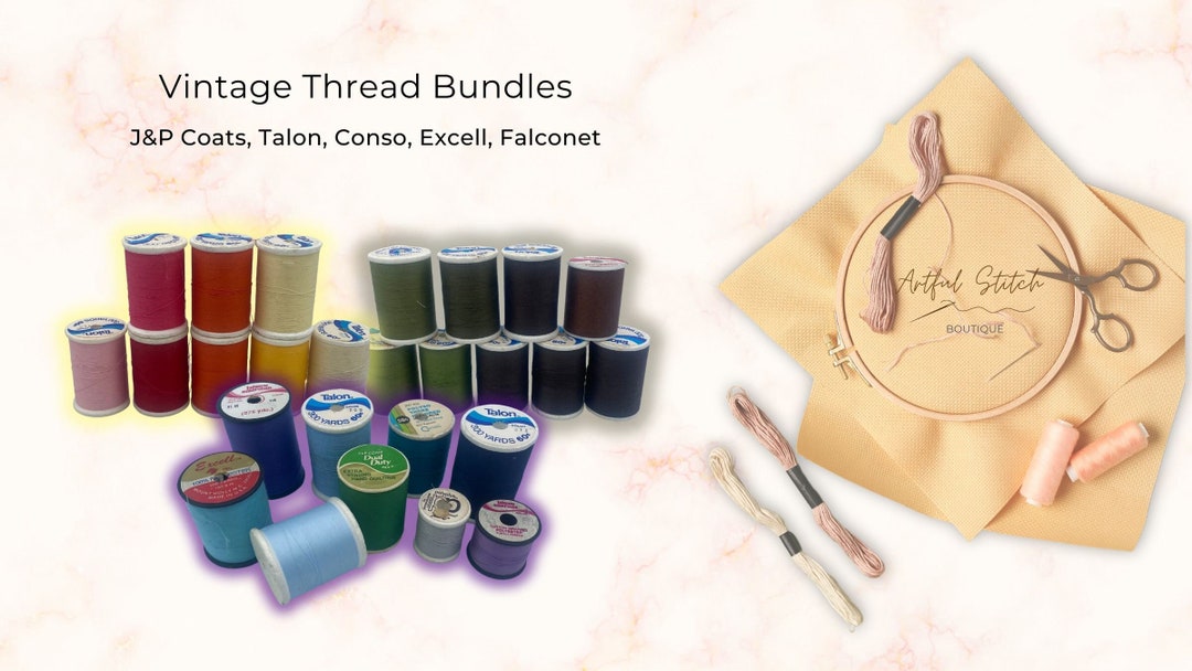 Vintage Thread Bundles From J&P Coats, Talon, Conso, Excell, Talon ...