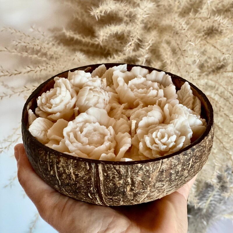 Coconut Shell Candles - Etsy