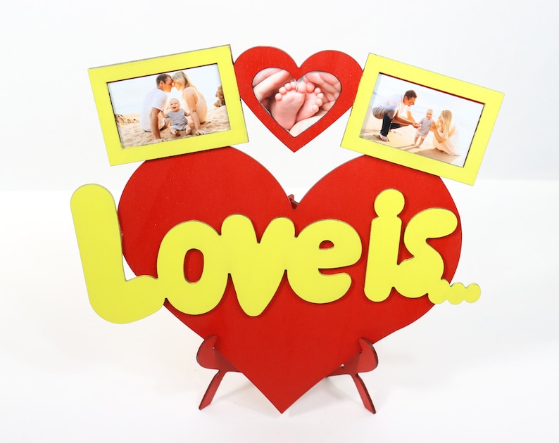 Wooden Photo Frame, Family Photo Frame, Family Heart Wood Frame - Etsy