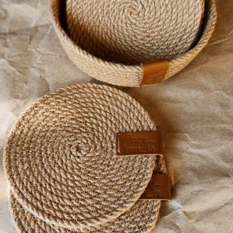 Jute Tablecloth - Etsy