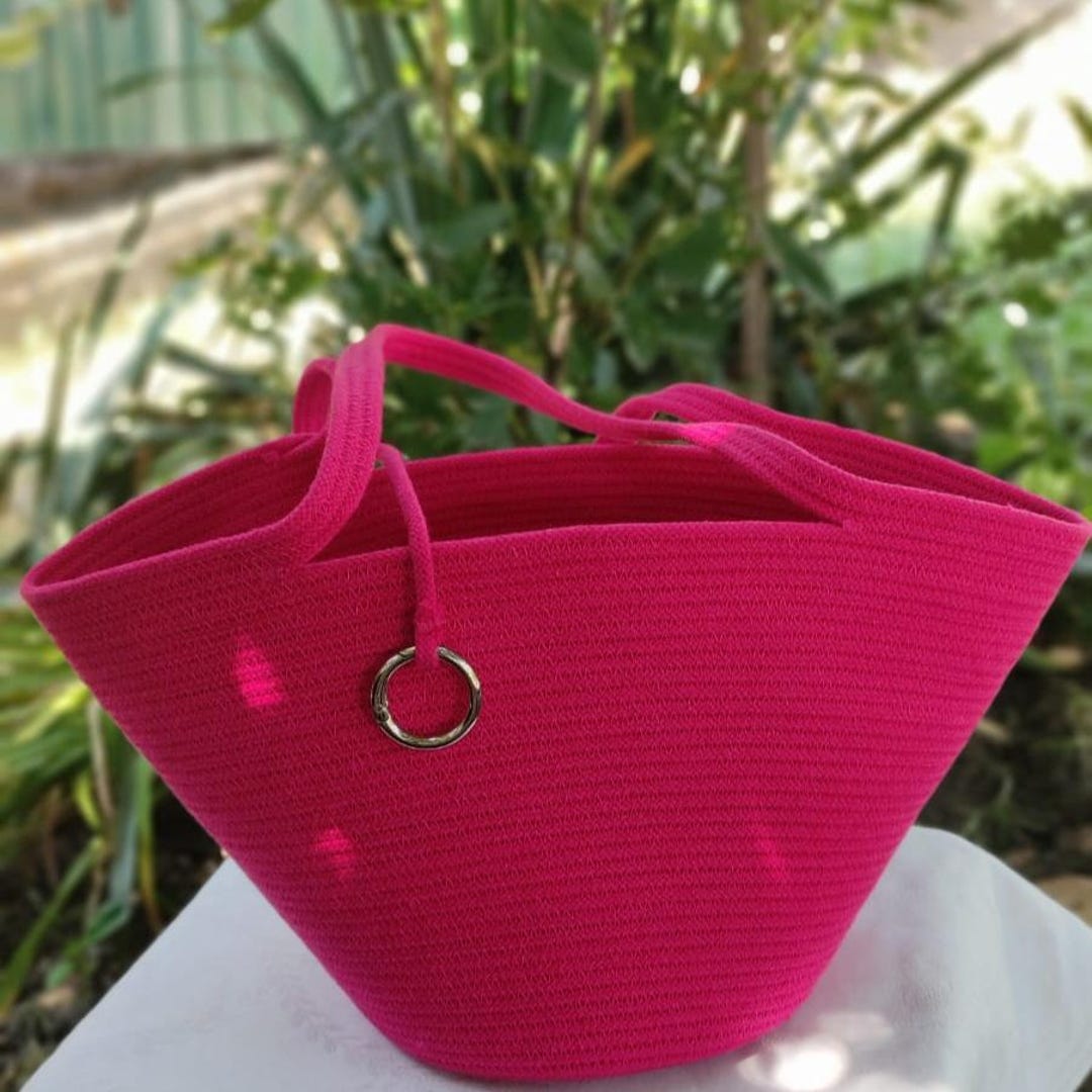 Cute Beach Bag Boho Tote Bag Large Summer Bag Jute Handmade Bag Gift ...