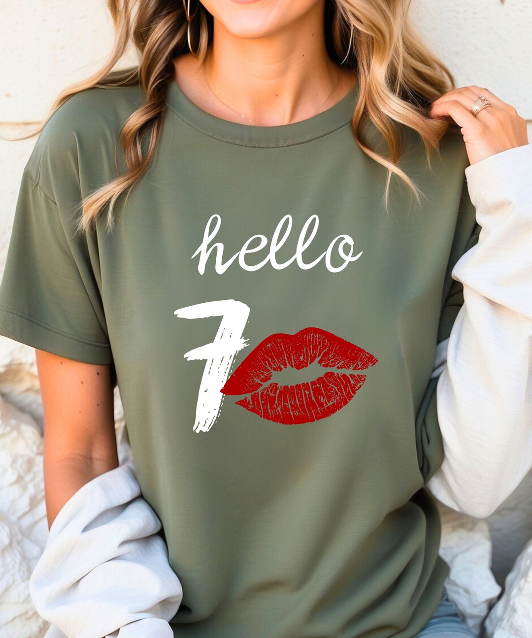 Hello 70th Shirts 70th Birthday Gift Hello Seventy Tee 70 Years Old ...