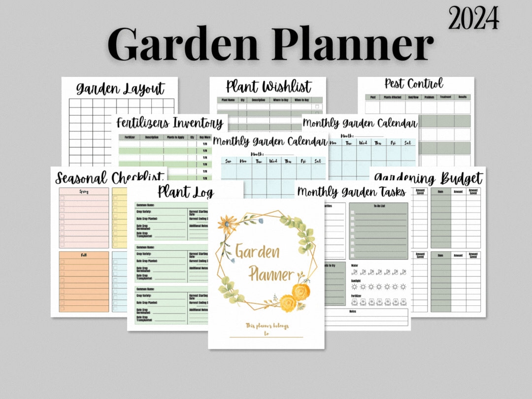 Printable Garden Planner Tracker: Vegetable Garden Layout (PDF Download ...