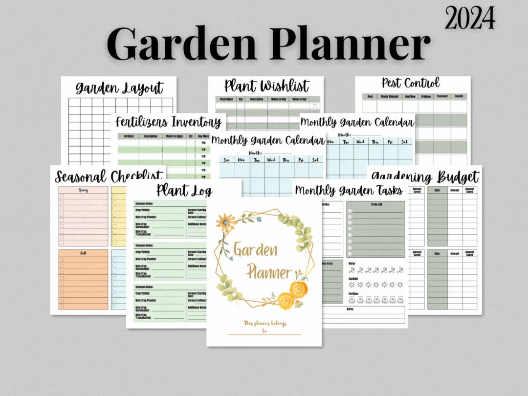 Printable Garden Planner Tracker: Vegetable Garden Layout (PDF Download ...