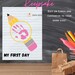 My First Day Handprint Poster | 18x24 Back-to-school Keepsake ...