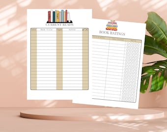 Printable Book Tracker and Reading Journal | Book Log and Reading List ...