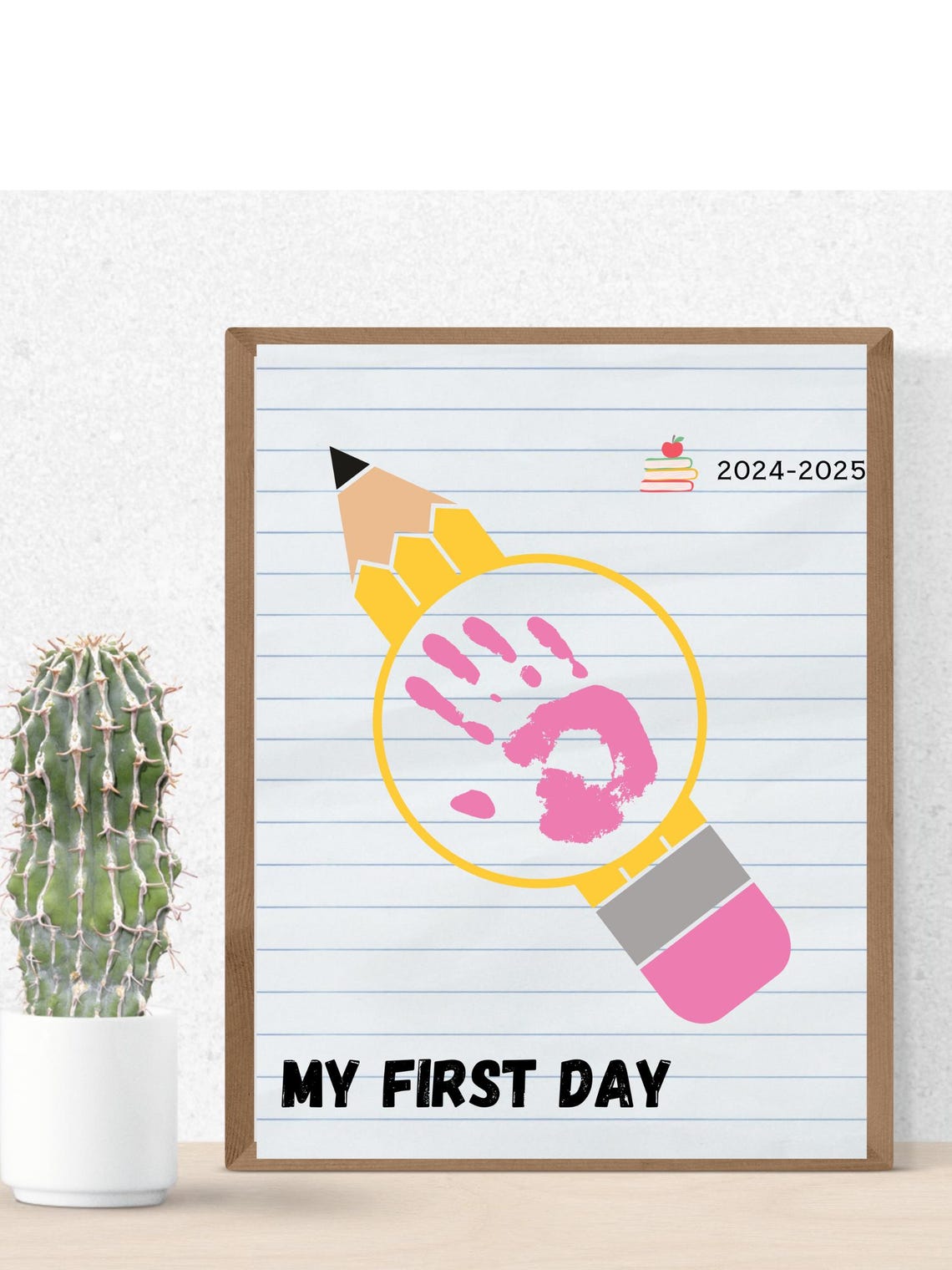 My First Day Handprint Poster | 18x24 Back-to-school Keepsake ...