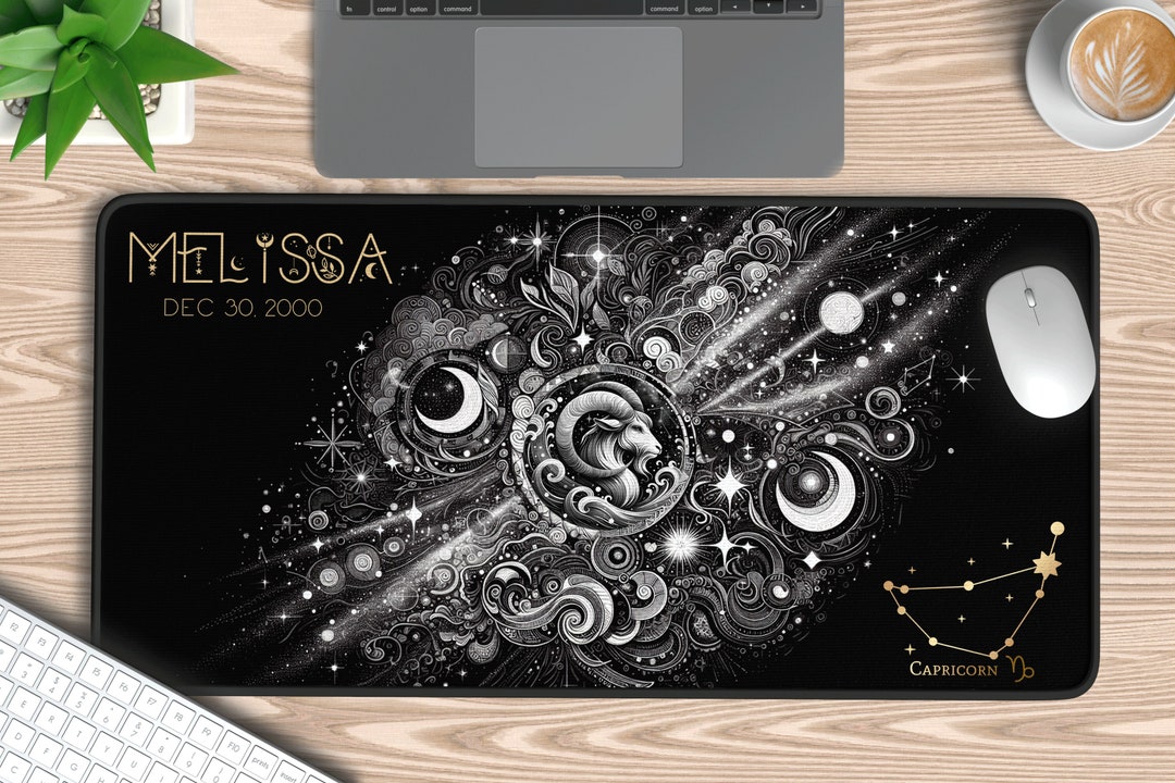 Custom Horoscope Desk Mat Personalized Deskmat Moon Phase Deskmat ...