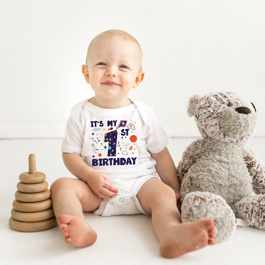 Its My 1st Birthday Bodysuit, 1st Space Birthday Clothing, First ...