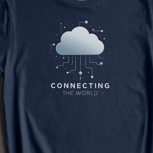Cloud Connecting the World T-shirt: Tech Graphic Tee - Etsy