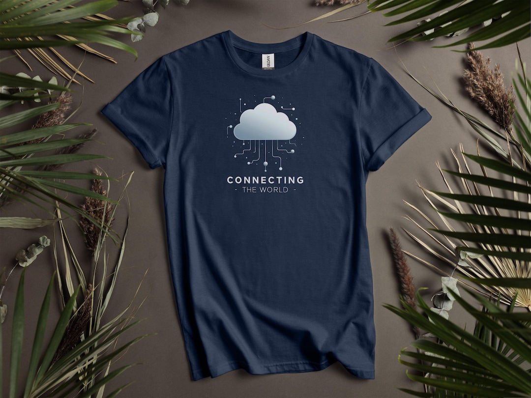 Cloud Connecting the World T-shirt: Tech Graphic Tee - Etsy