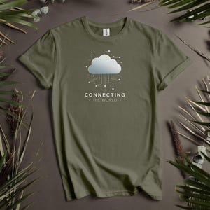 Cloud Connecting the World T-shirt: Tech Graphic Tee - Etsy